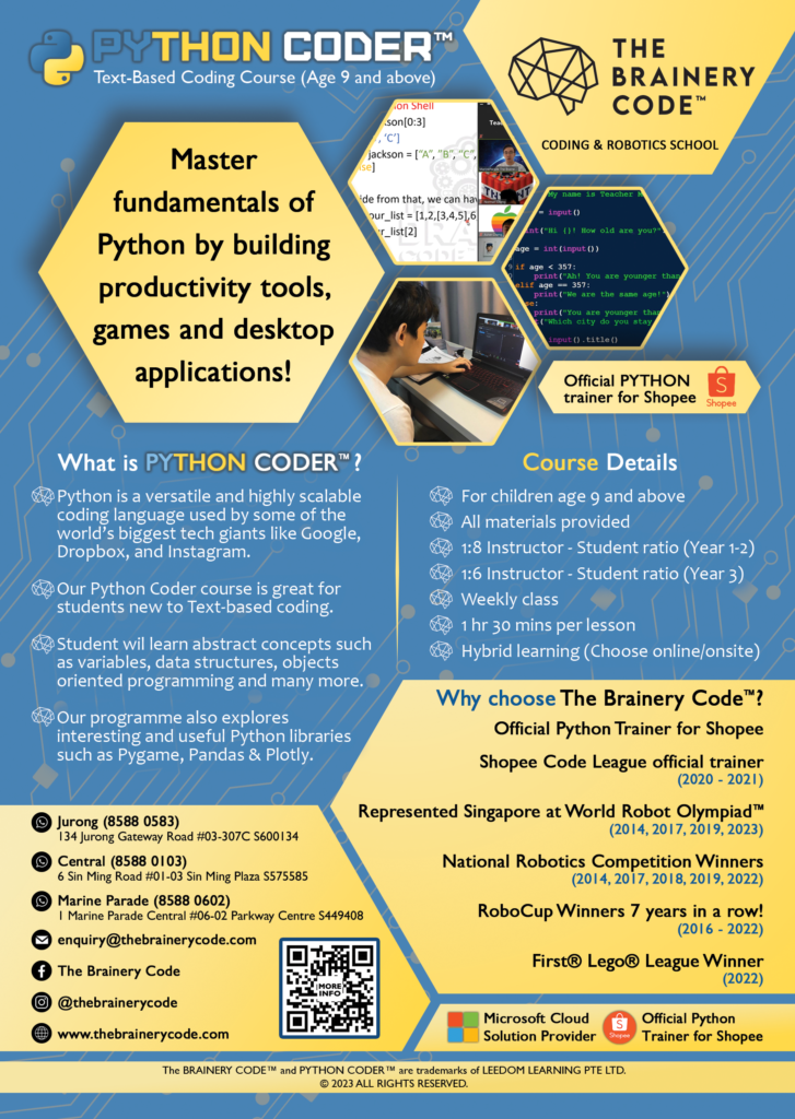 Python Coder: Master Python fundamentals | The Brainery Code